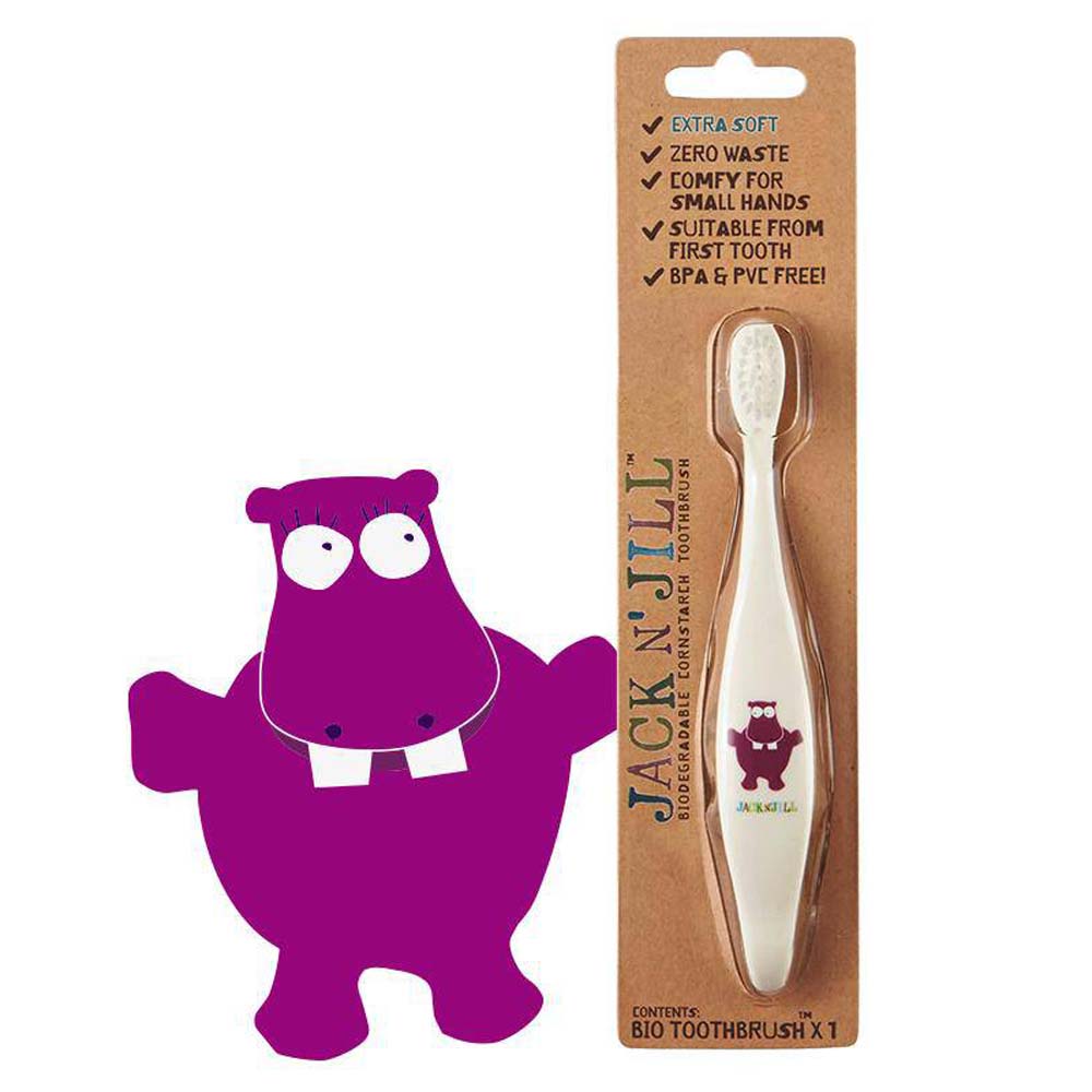Jack N' Jill Biodegradable Toothbrush - HIPPO | Oral Health Guru