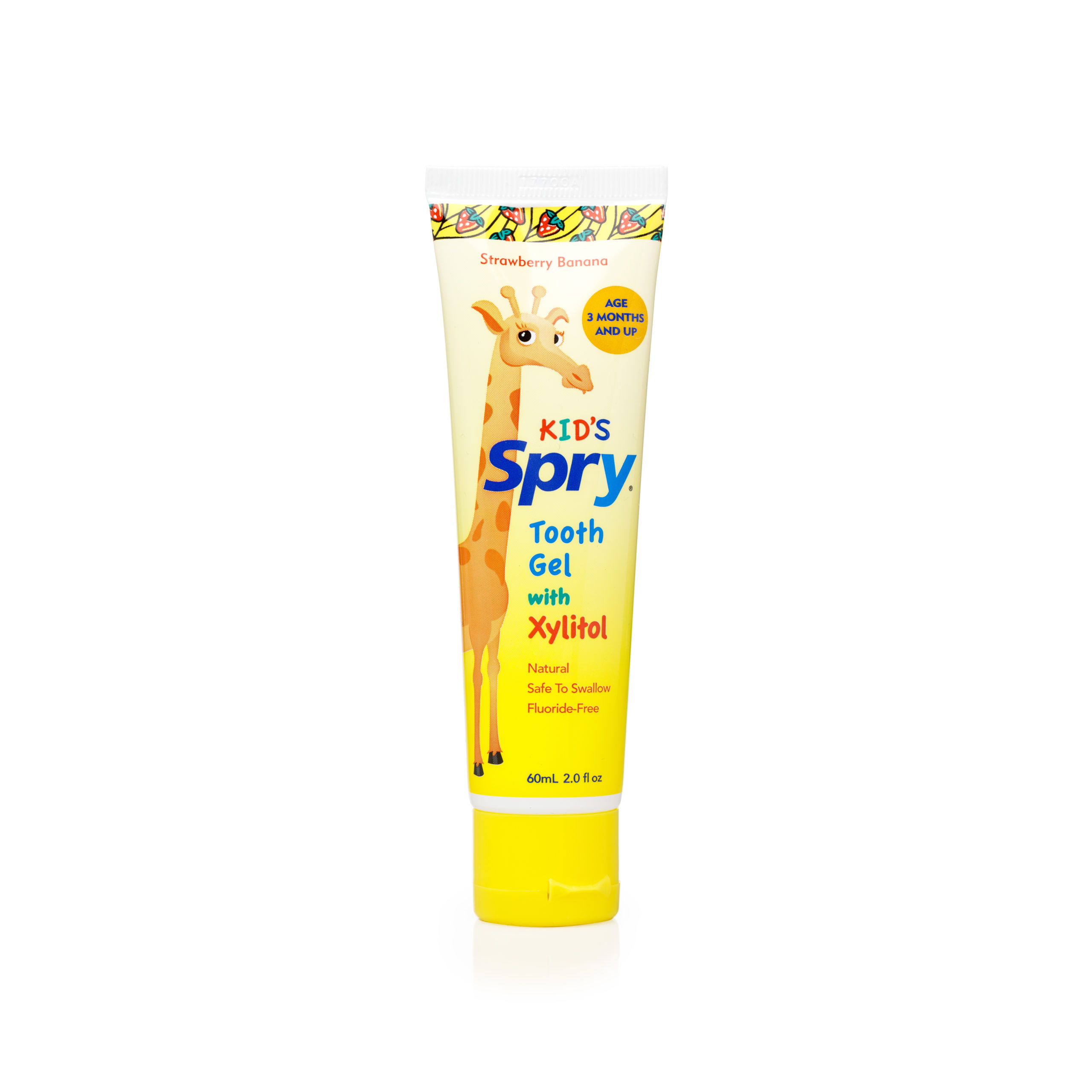 Spry Kid's Xylitol Gel Toothpaste Fluoride-Free - Strawberry Banana, 2 ...