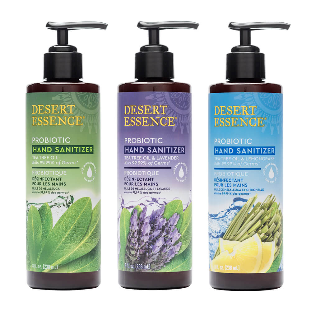 Desert Essence Probiotic Hand Sanitizer | With Pure Essential Oils