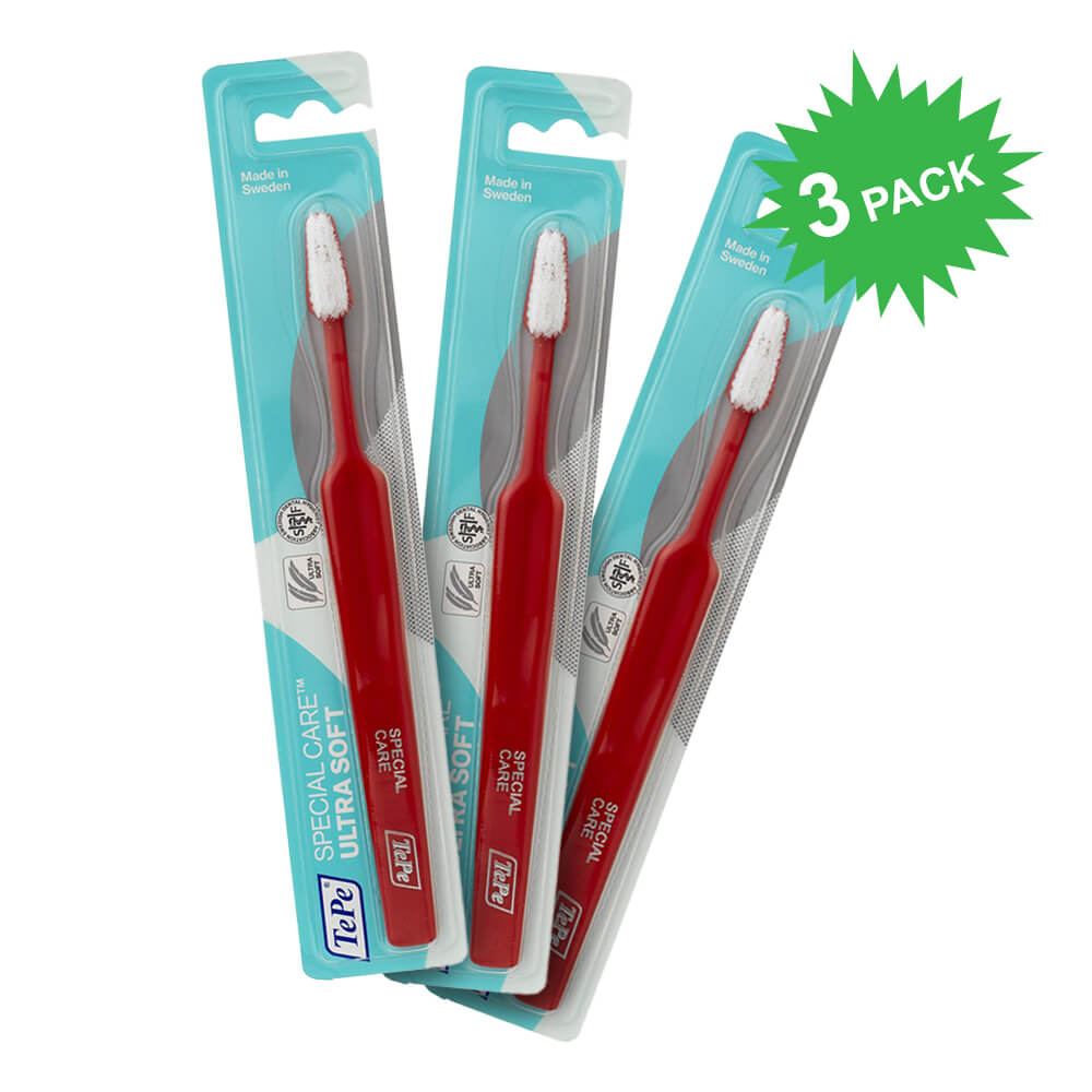 TePe Special Care™ Compact Head Toothbrush | Ultra Soft (Pack of 3)