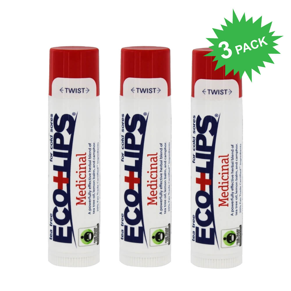 Eco Lips Medicinal Lip Balm Peppermint (3-Pack) | Oral Health Guru