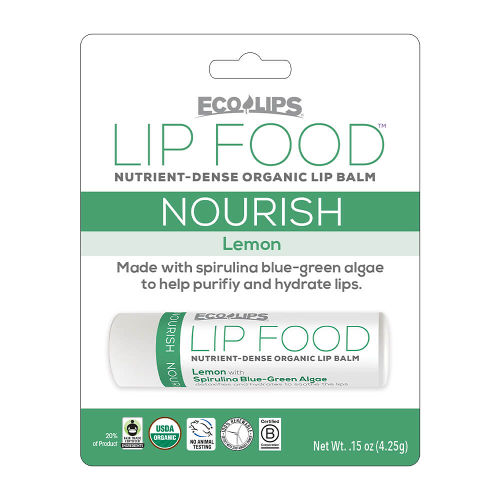 Eco Lips Lip Food | Nourish Lemon Nutrient-Rich Lip Balm (4-Pack)