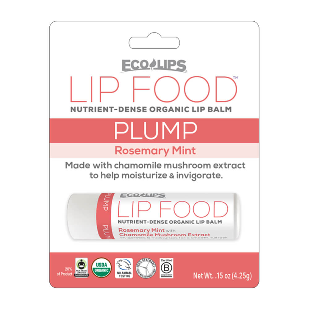 Eco Lips Lip Food | Plump Rosemary Mint Lip Balm (4-Pack)