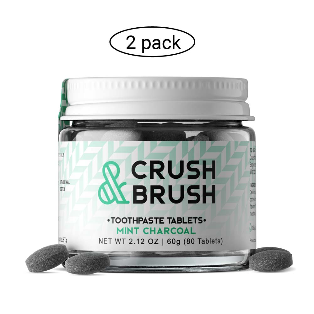 Nelson Naturals Toothpaste Tablets, 2 jars, Mint with Activated ...