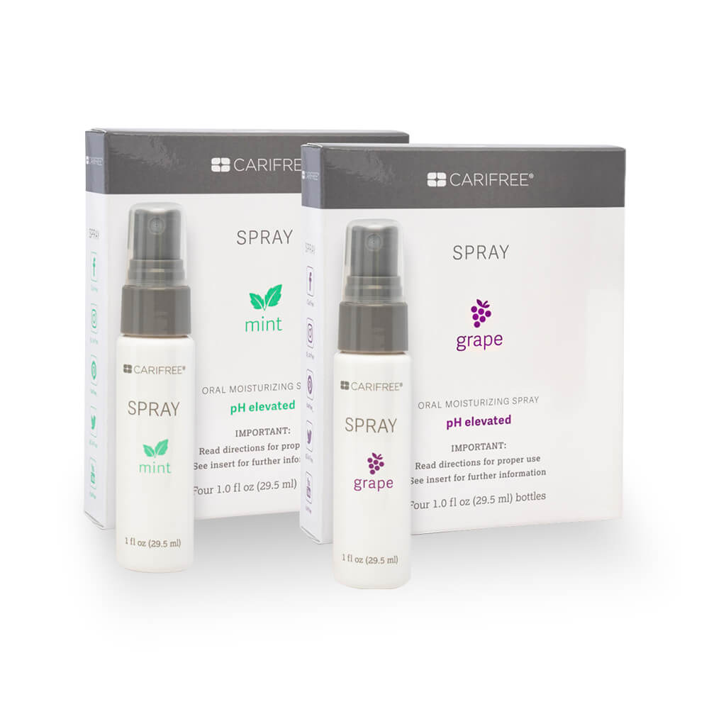 NEW! CariFree Dry Mouth Oral Moisturizing Spray | Mint or Grape