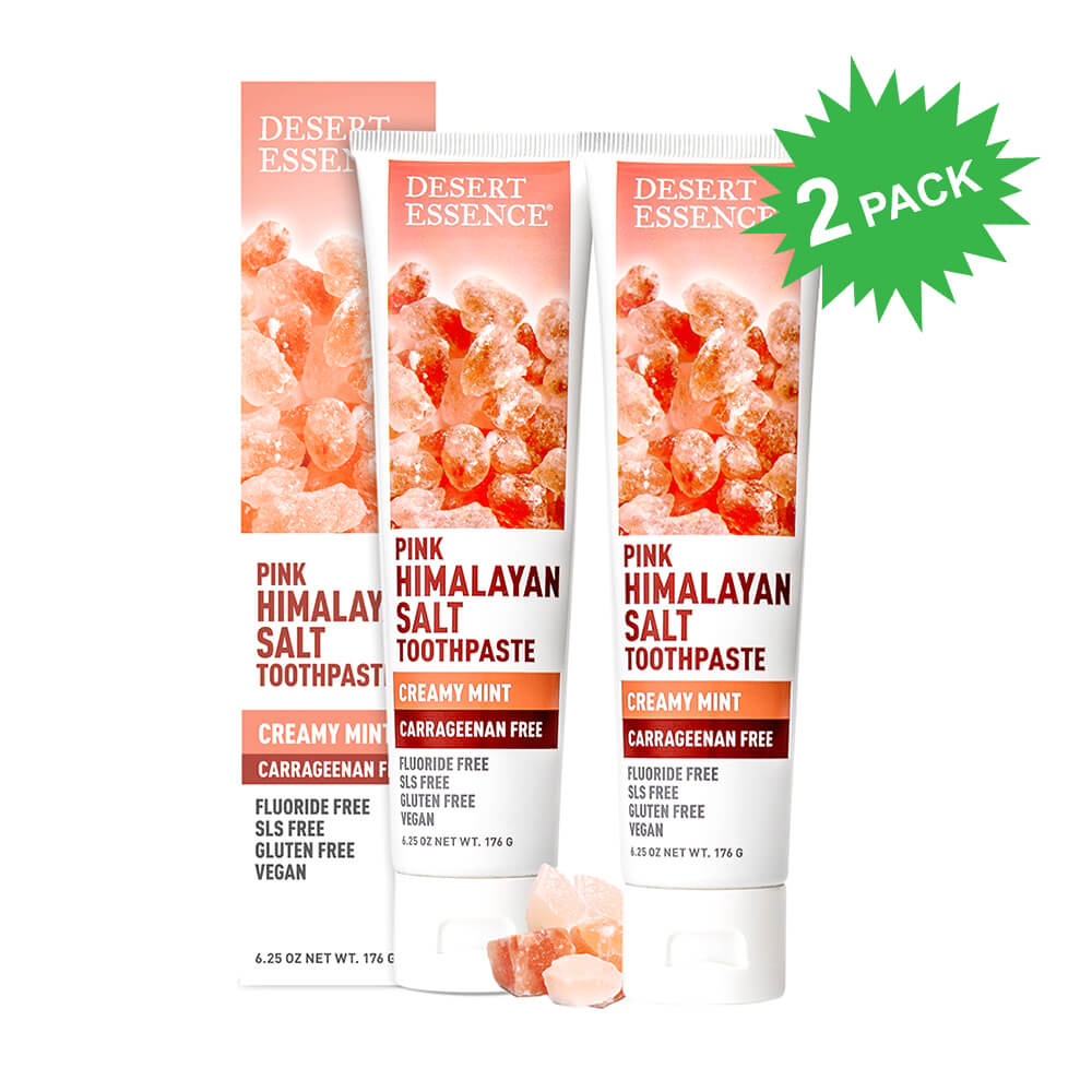 Desert Essence Toothpaste - Pink Himalayan Salt, choose single or 2 ...