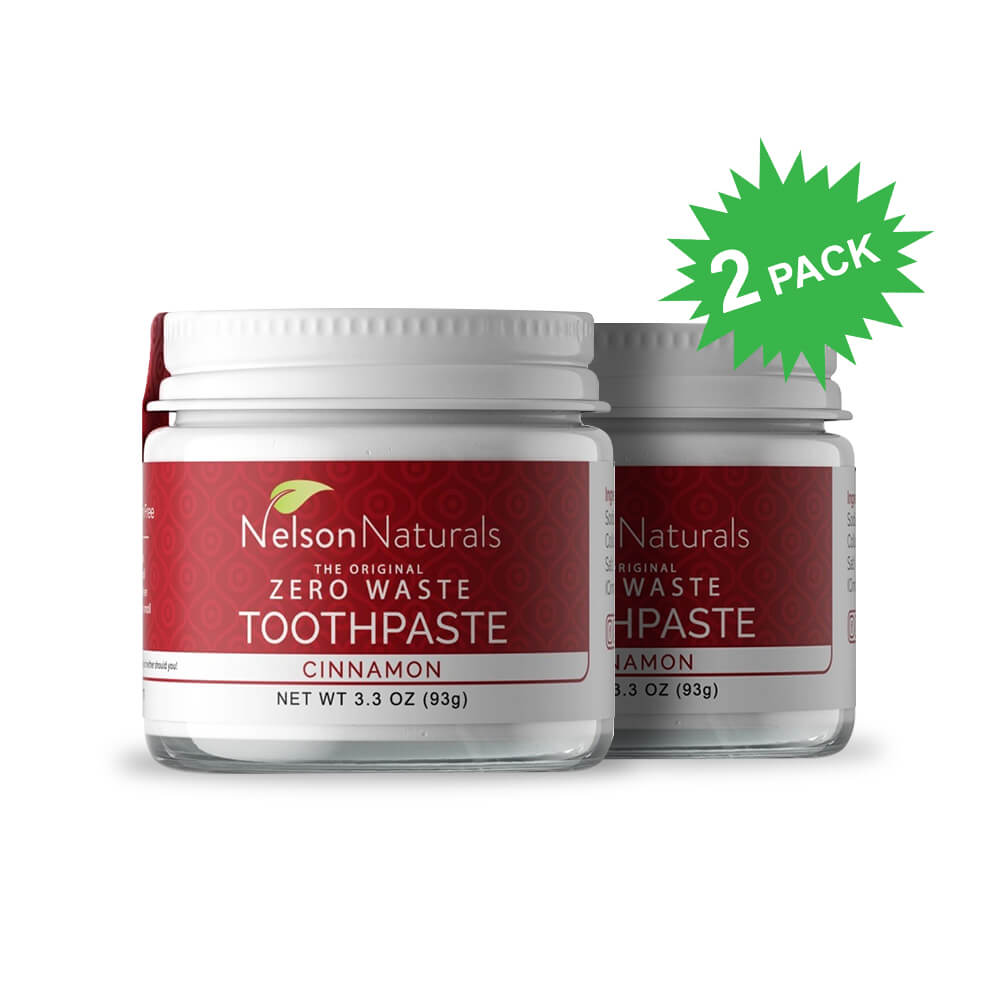 Nelson Naturals Zero Waste Toothpaste, 3.3 oz jars, Cinnamon, choose ...