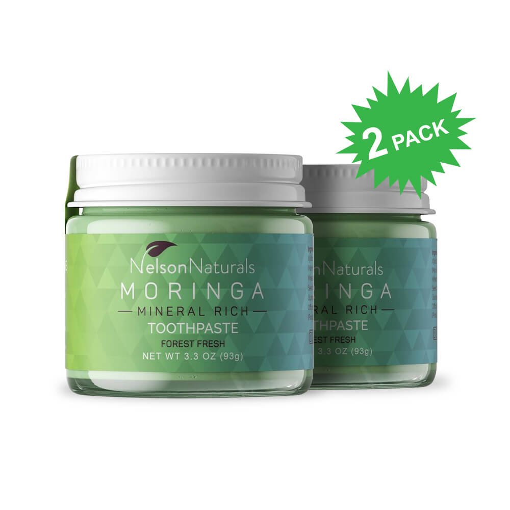 Nelson Naturals Zero Waste Toothpaste, 3.3 oz jars, Moringa, choose ...