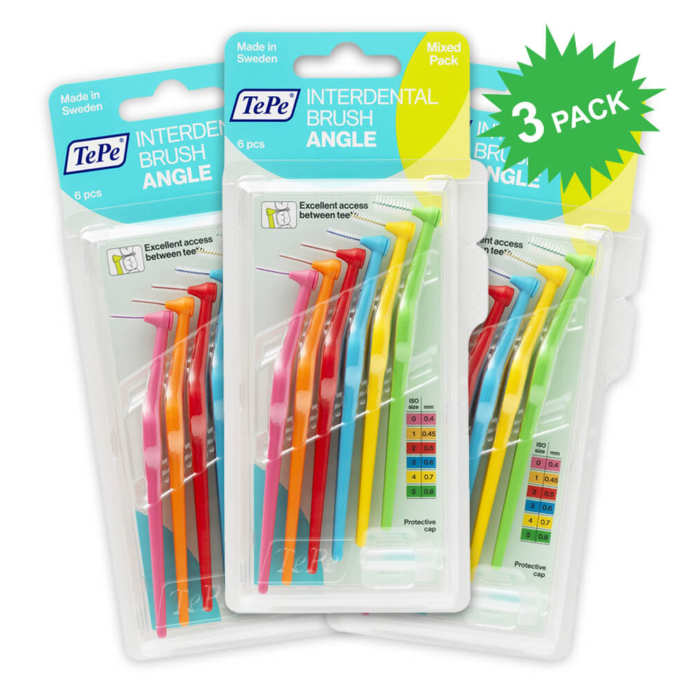 TePe Angle Interdental Brushes Mixed 0.4mm-0.8mm | Oral Health Guru