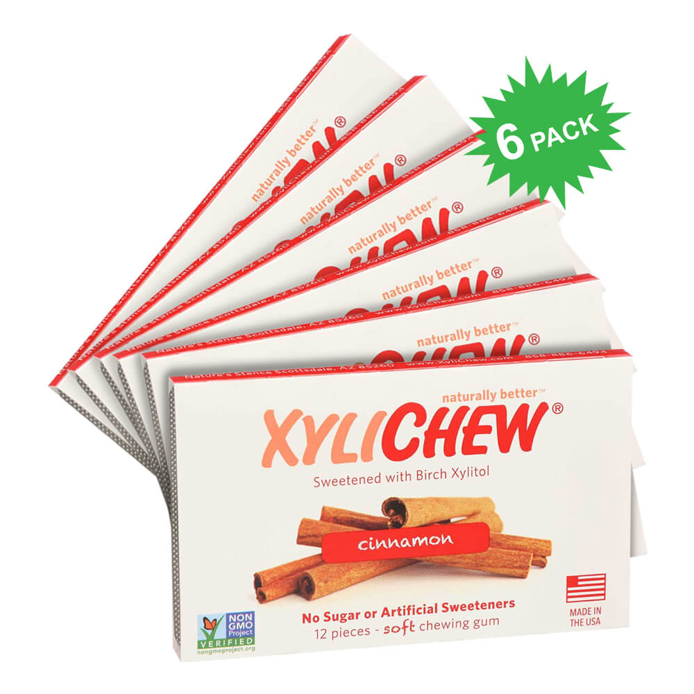 XyliChew Gum Blister Pack Cinnamon Flavor (6-Pack) | Oral Health Guru