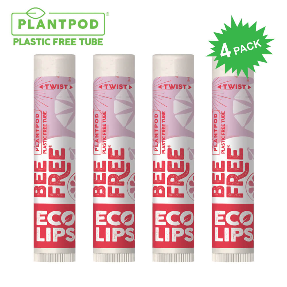 NEW! Eco Lips Bee Free Vegan Superfruit Lip Balm (4-Pack)